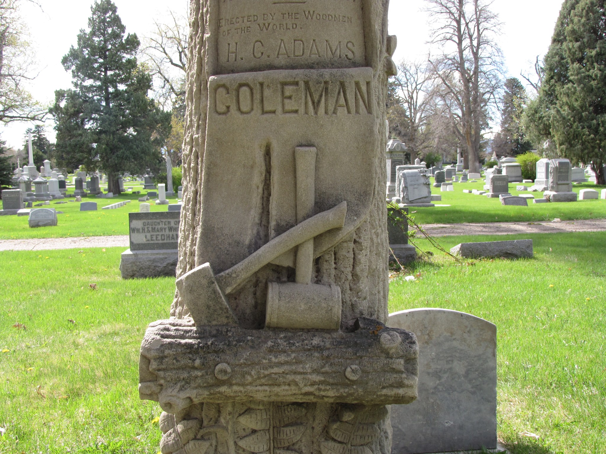 Woodmen of the World and the Tree-Stump Gravestone | Gravely Speaking